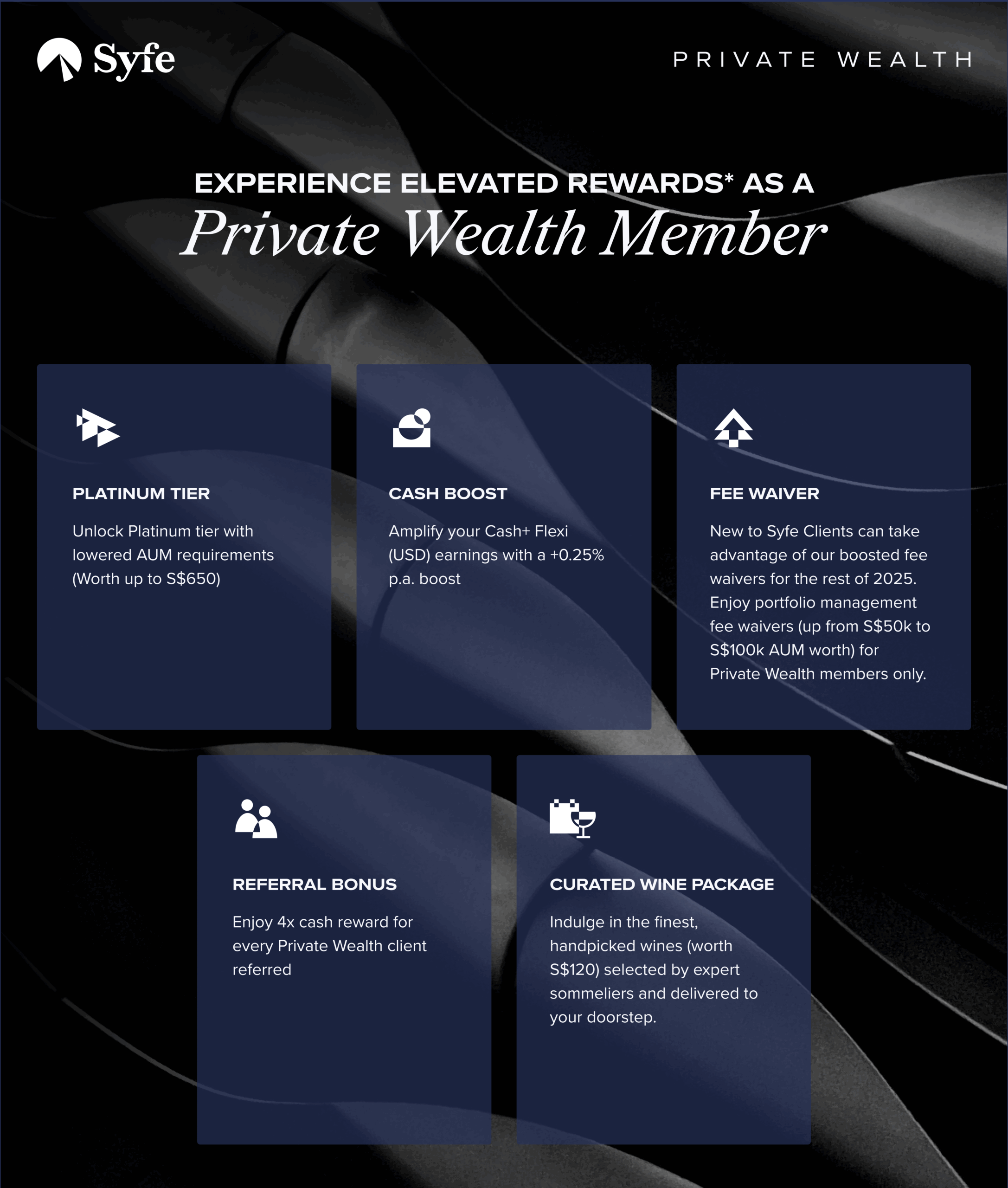 Syfe Private Wealth | Privileges & Benefits - Connect
